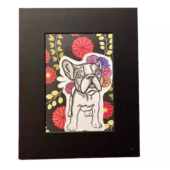 Hand Crafted | Art | French Bulldog Collage Art 5x7 Original Handmade ...